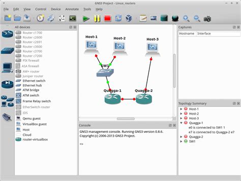 set up gns3 with open source routers open source routing and network