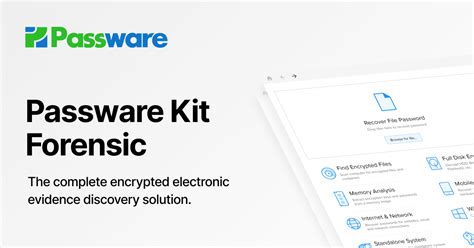 passware kit forensic complete electronic evidence discovery