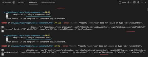 angular build error property controls does not exist on type