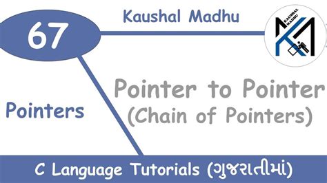 pointer to pointer chain of pointers in c language in gujarati