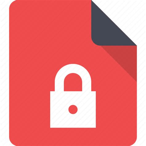 document file paper protected file secured security icon
