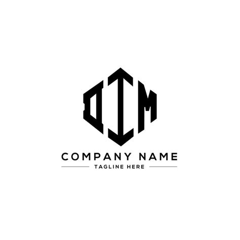 Création De Logo De Lettre Dim Avec Forme De Polygone Création De Logo