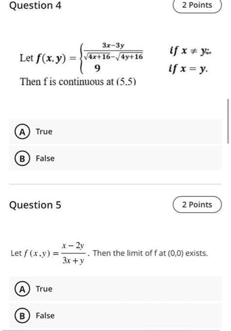 Solved Let F X Y {4x 16−4y 163x−3y9 If X Y If X Y Then F