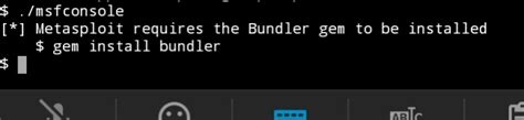 error while executing msfconsole on termux android enthusiasts stack