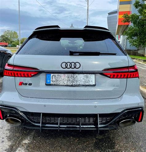 Performance Rear Bumper Diffuser Addon With Carbon Ribs Fins For Audi