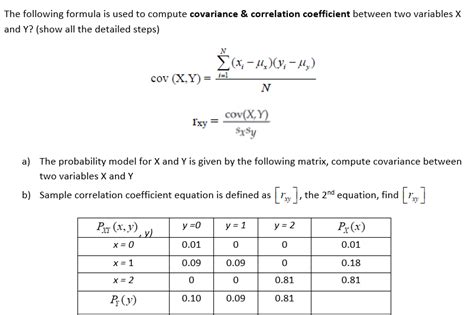 Covariance Formula Correlation