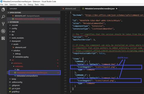 sharepoint framework spfx extension add custom icon to
