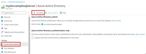 configure azure active directory authentication azure sql database
