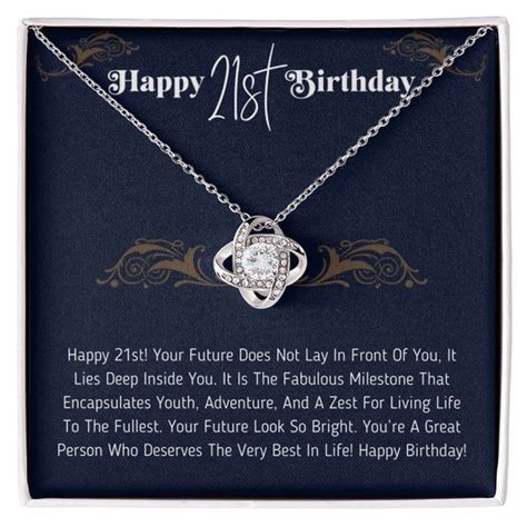 21st Birthday T For Her Daughter 21st Birthday Necklace Etsy