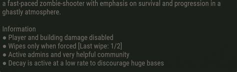 umod formatting the server description rust community