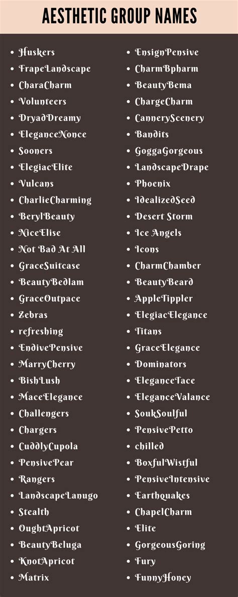 400 Aesthetic Group Names Ideas And Suggestions