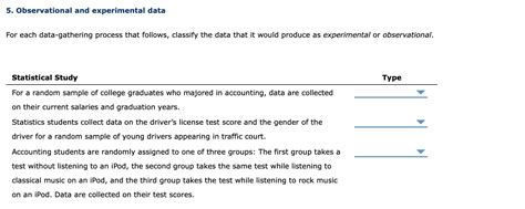 Solved 5 Observational And Experimental Data For Each