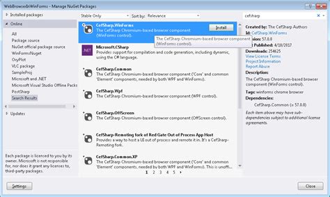 how to embed chrome browser in a winforms application