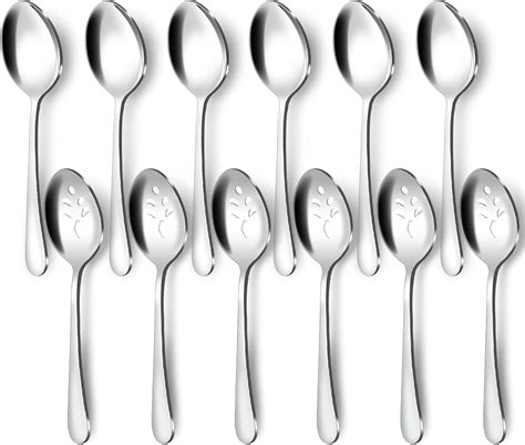 Mirdinner 12 Pcs Serving Set Stainless Steel Serving Utensil Hostess