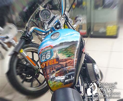 DepÓsito Pintado Harley Davidson Pintura Mural Barcelona® [ Mateo Lara ]