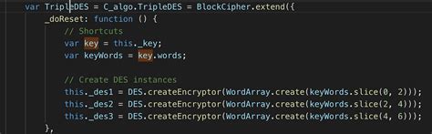 tripledes encryption not matching in javascript cryptojs by