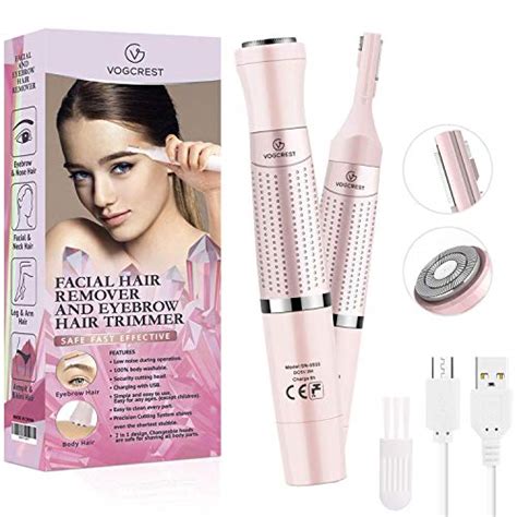 Eyebrow Trimmer And Facial Hair Removal For Women 2 In 1 Eyebrow Razor