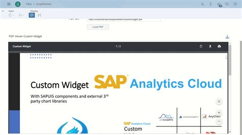 sap analytics cloud pdf viewer custom widget youtube
