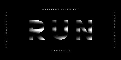 Premium Vector Font Set Monogram Logo Lines Abstract Art Modern