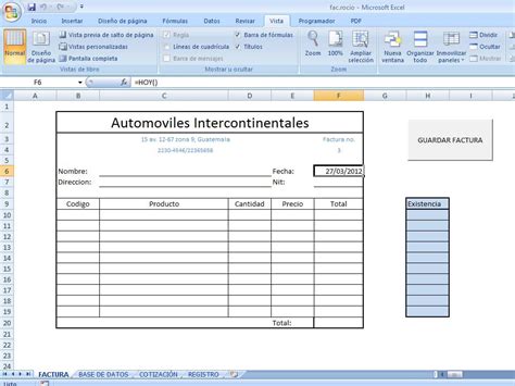 aprendamos como usar excel sistema de facturación utilizando visual basic