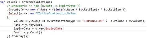 c multiple fields in groupby clause in linq where one is computed