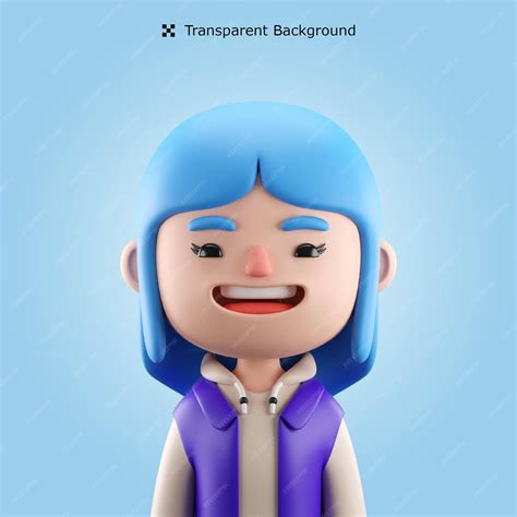 Premium Psd Psd 3d Female Cartoon Character Avatar Isolated In 3d