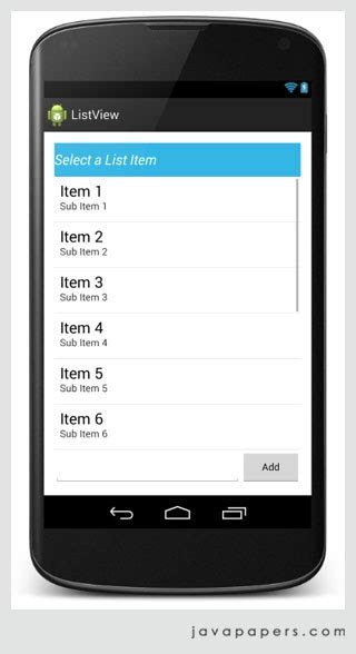 android listview tutorial java tutorial blog