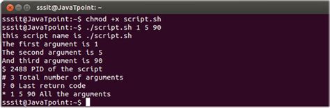 shell script parameters javatpoint