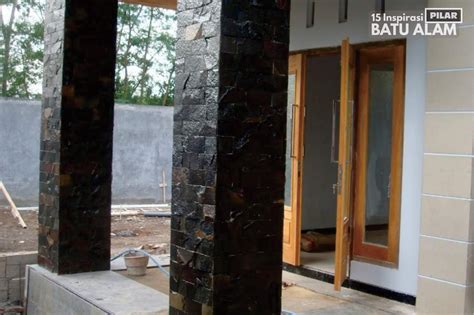 √ 25 Pilar Batu Alam Minimalis Rumah Tampil Elegan Onpos