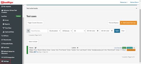 testrigor integration lambdatest