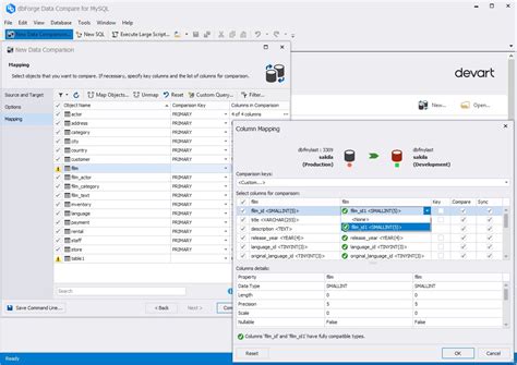 dbforge data compare for mysql dbms tools