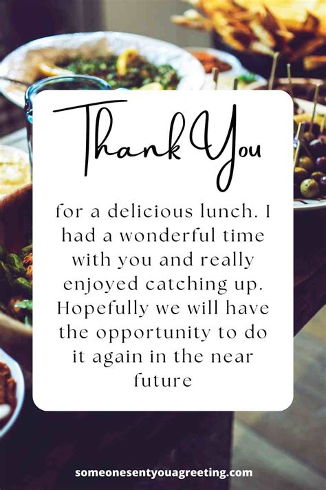 35 Thank You For Lunch Messages And Notes Someone Sent You A Greeting