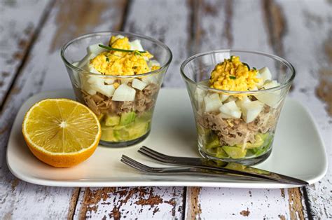Verrines Avocat Thon Et Oeuf Mimosa Amandine Cooking
