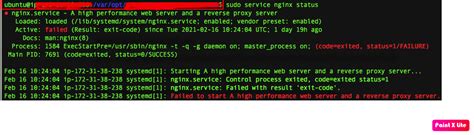 nginx status is failed so how to make nginx up and running stack overflow