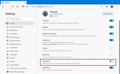 how to enable sync extensions on microsoft edge pureinfotech