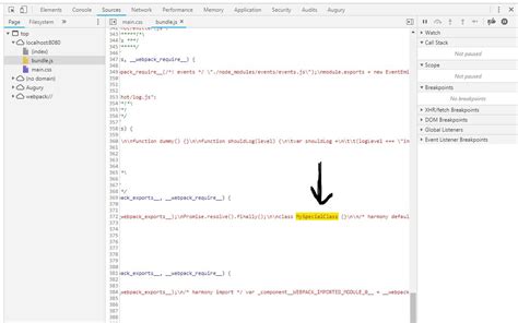 javascript can t see the source code in chrome after emiting source