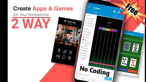2 ways to create mobile apps and games without coding for free youtube