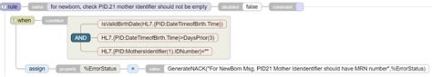 getting compiling error in business rules from a method that generates nack