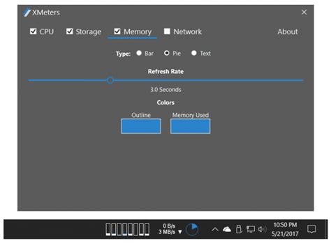 display live system stats on your taskbar with xmeters