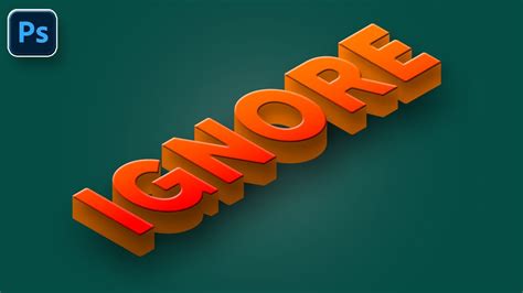 How To Create 3d Text Effect In Adobe Photoshop Youtube