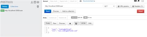 simple restful api in nodejs coding defined