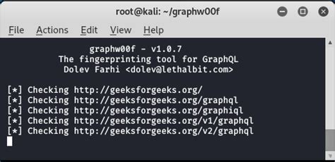 graphw00f graphql fingerprinting tool for gql endpoints geeksforgeeks