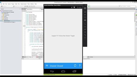xamarin android tutorial 52 reverse navigation drawer youtube