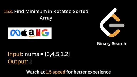 9 find minimum in rotated sorted array leetcode 153 binary search