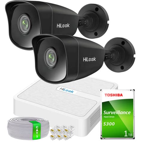 Zestaw Do Monitoringu Ip 5mpx 2 Kamery Ipcam B5 Black Rejestrator 4ch