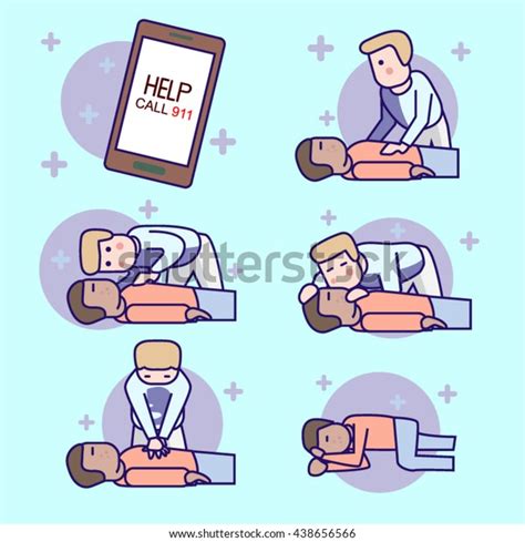 Cpr Cardio Pulmonary Resuscitation Design Illustration Stock Vector