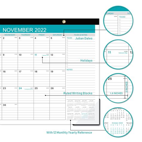 2022 2023 Desk Calendar 18 Monthly Desk Wall Calendar July 2022