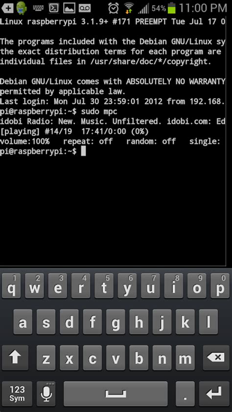 raspberry pi wifi internet radio player