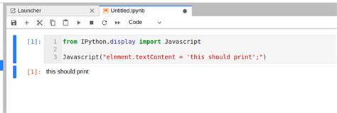 jupyterlab won t print javascript cell output · issue 9536